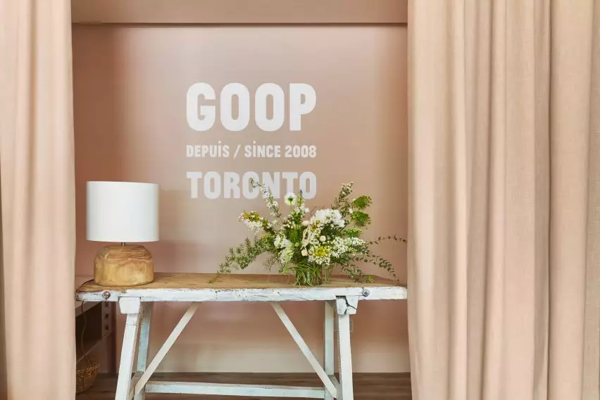 Goop pop-up in Toronto door Yabu Pushelberg