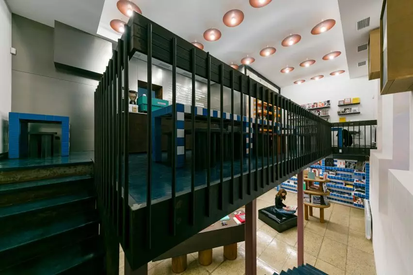 Interiors of They Said Books shop, dirancang ku Lado Lomitashvili