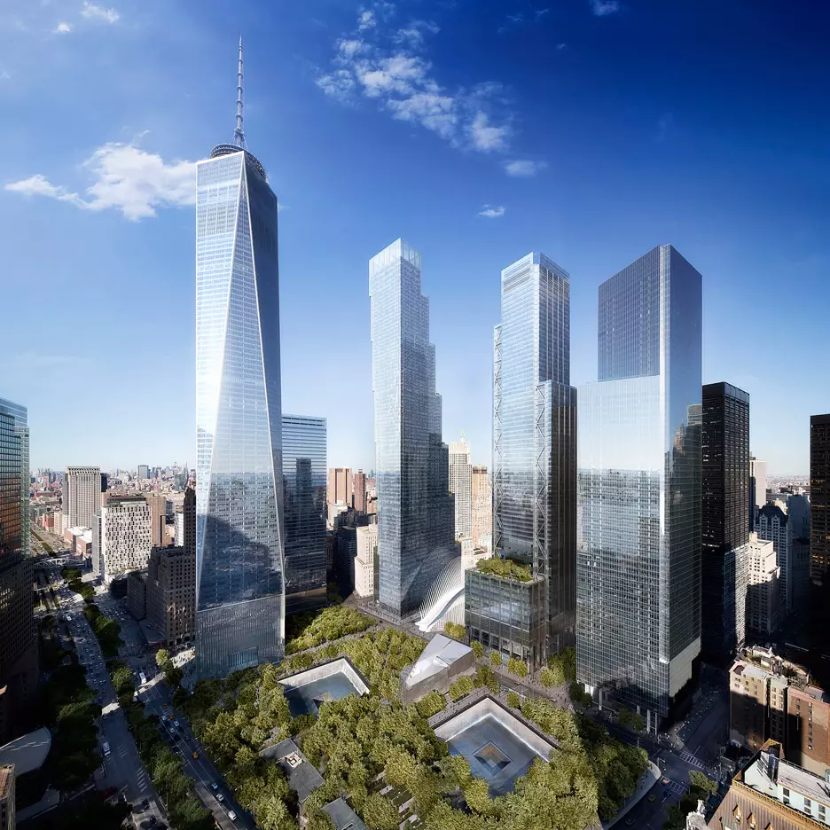 Ofbylding troch DBOX. BIG 2 World Trade Center foarstel yn New York, Feriene Steaten