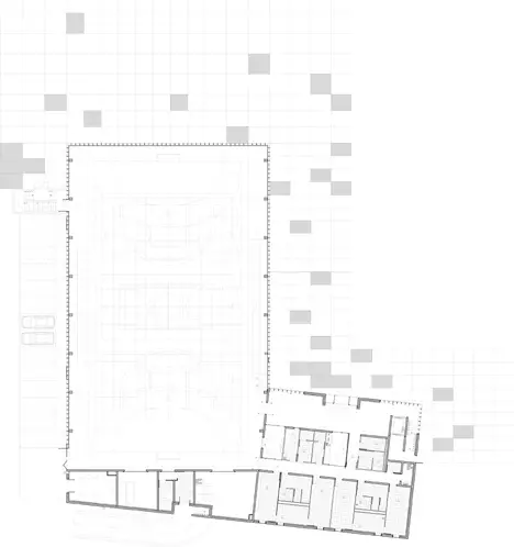 dezeen_Gymnasium and Town Hall esplanade by LAN Architecture_Ground давхарын төлөвлөгөө