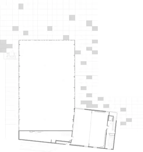 dezeen_LAN Architecture設計的體育館和市政廳廣場_一樓平面圖