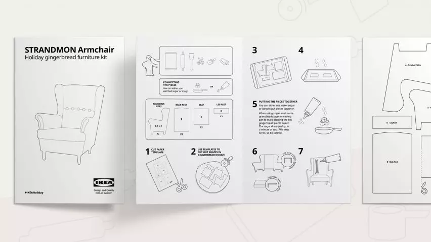 Kursi Strandmon dari IKEA Gingerbread Home kit