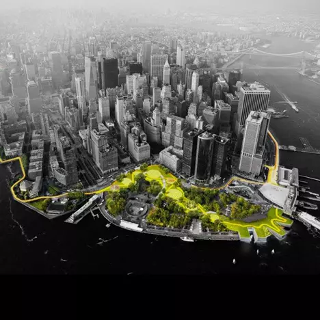 Big U Manhattan aizsardzība pret plūdiem, ko nodrošina BIG un One Architecture