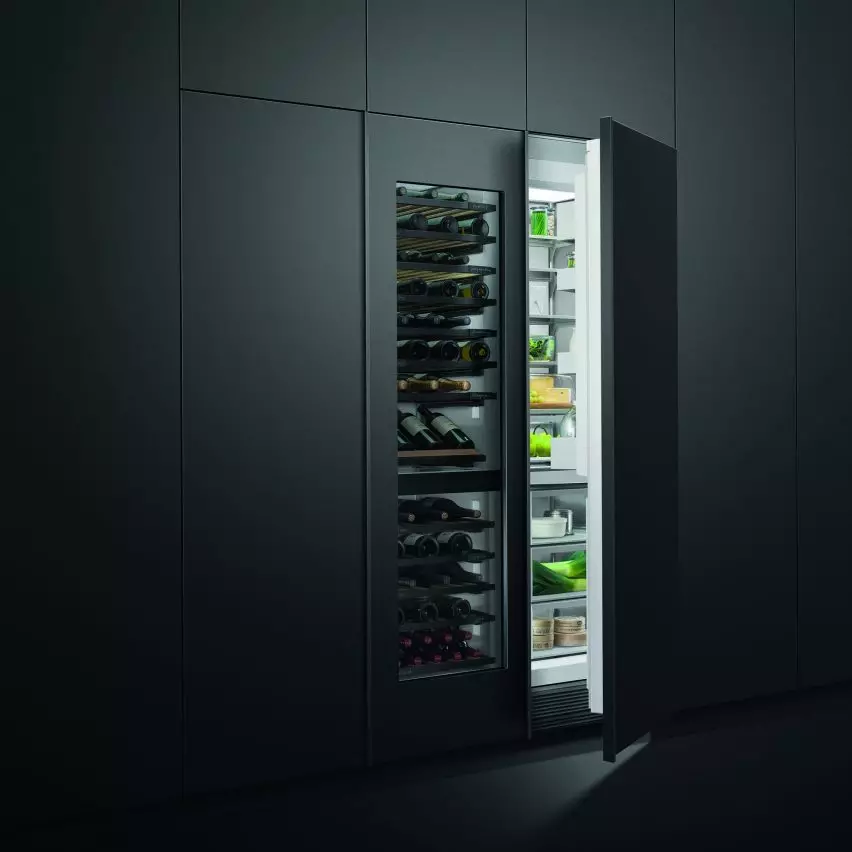 Fisher & Paykel компаниясының біріктірілген бағаналы шарап шкафы