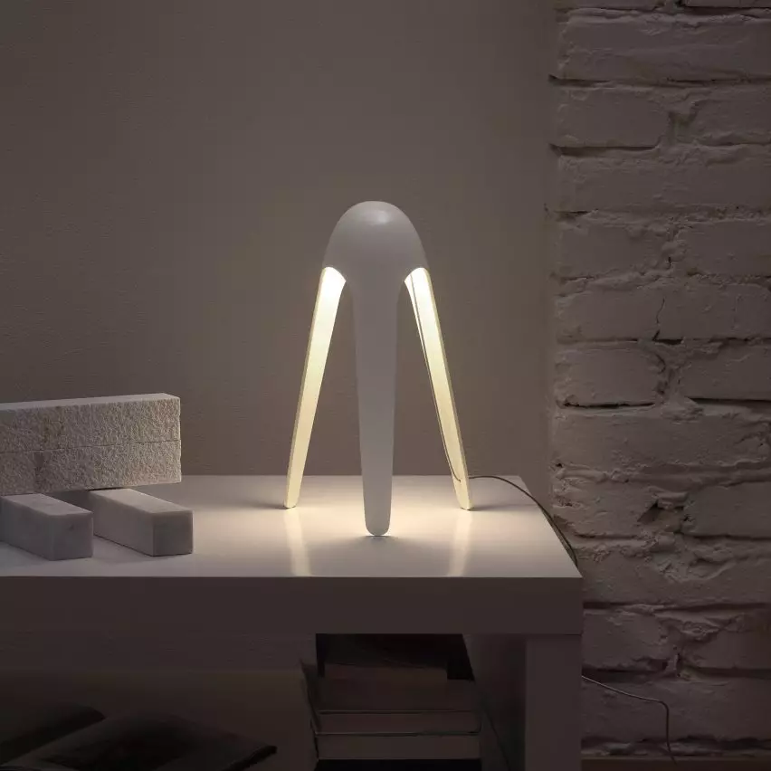 Lámpara Cyborg blanca de Karim Rashid