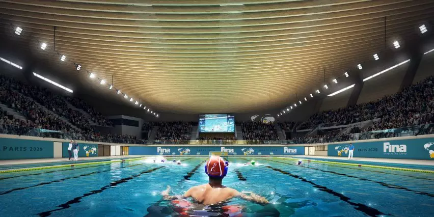 Paris 2024 Olympics Aquatic Center yolembedwa ndi VenhoevenCS ndi Ateliers 2/3/4/