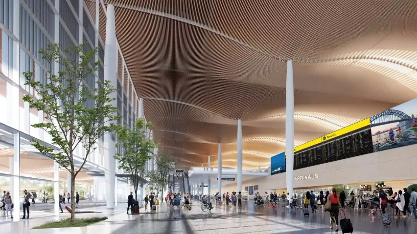 Mga biswal sa Western Sydney International Airport ni Zaha Hadid Architects ug Cox Architecture sa Australia