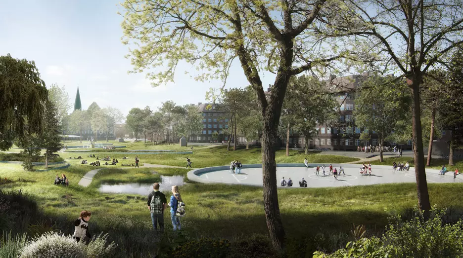 Hans Tavsens Park en Korsgade troch SLA en Ramboll