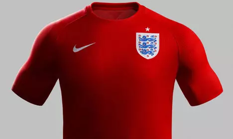 Muka taip Neville Brody untuk pasukan Bola Sepak England di Piala Dunia 2014