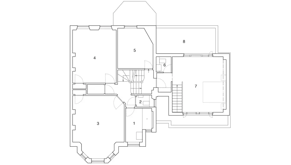 Estyniad tŷ ar Coolhurst Road gan Alexander Martin Architects