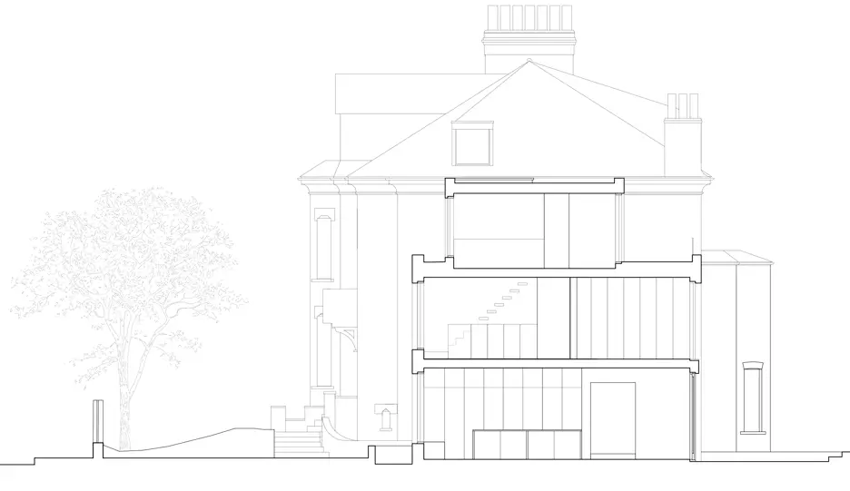 Estyniad tŷ ar Coolhurst Road gan Alexander Martin Architects