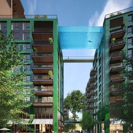 Ang swimming pool na may glass-bottomed ay sususpindihin sa 10 palapag sa itaas ng timog London