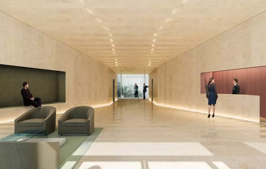 Lobby 121 E 22. obytná veža St OMA Rem Koolhaas