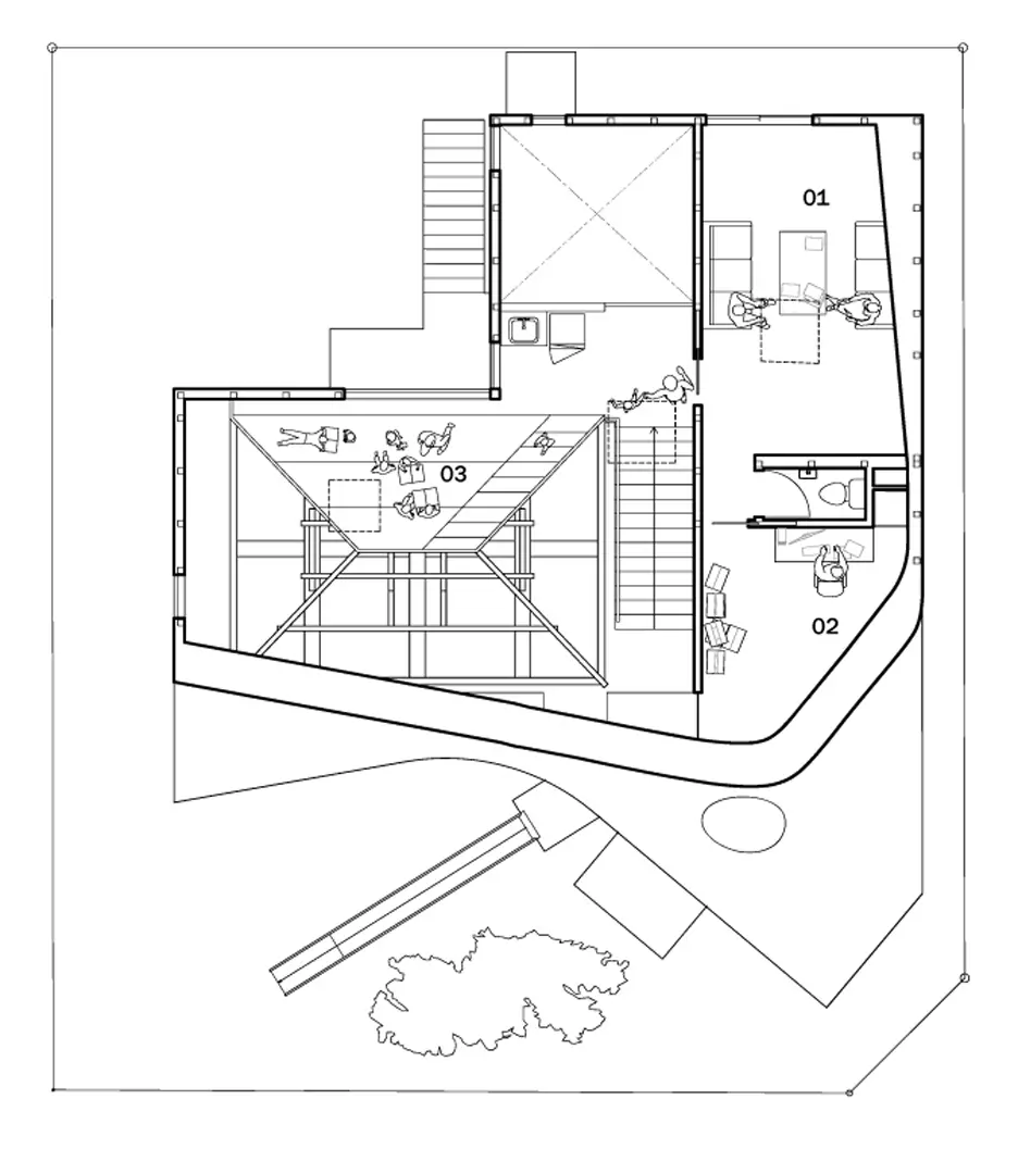 MAD tittrasforma d-dar Ġappuniża fi kindergarten bi slide fuq żewġ sulari