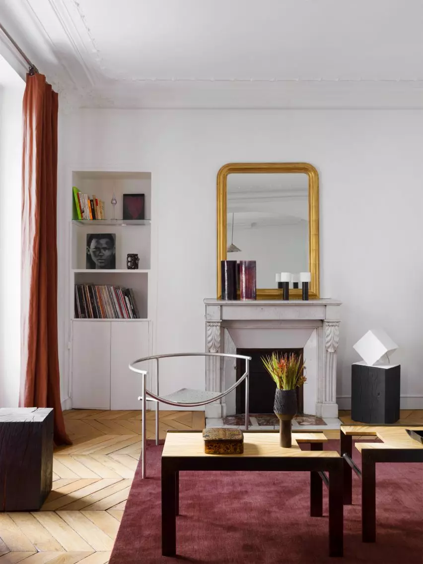 Apartamento Paris Marais sala de estar e jantar por Sophie Dries