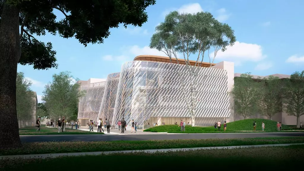 Yazdani Studio ontwerp massa-hout volhoubaarheid navorsingsentrum vir Caltech