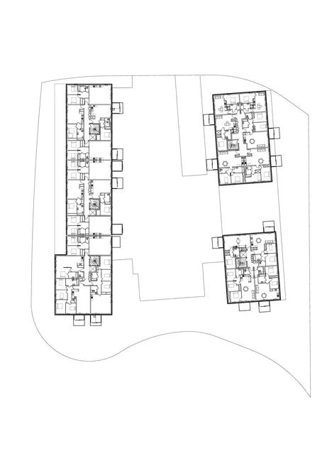 Tai Cymdeithasol Pradenn gan Block Architects