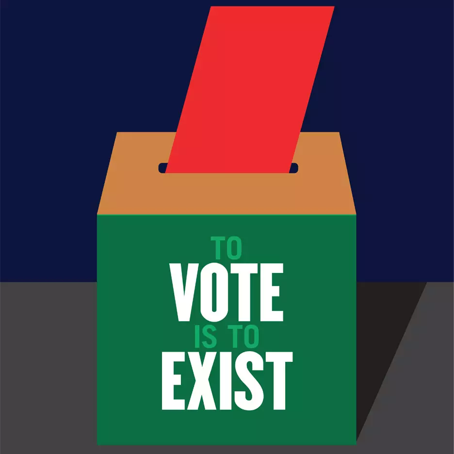 Улазак Милтона Гласера за Гет Оут тхе Воте, кампању графичког дизајна за председничке изборе