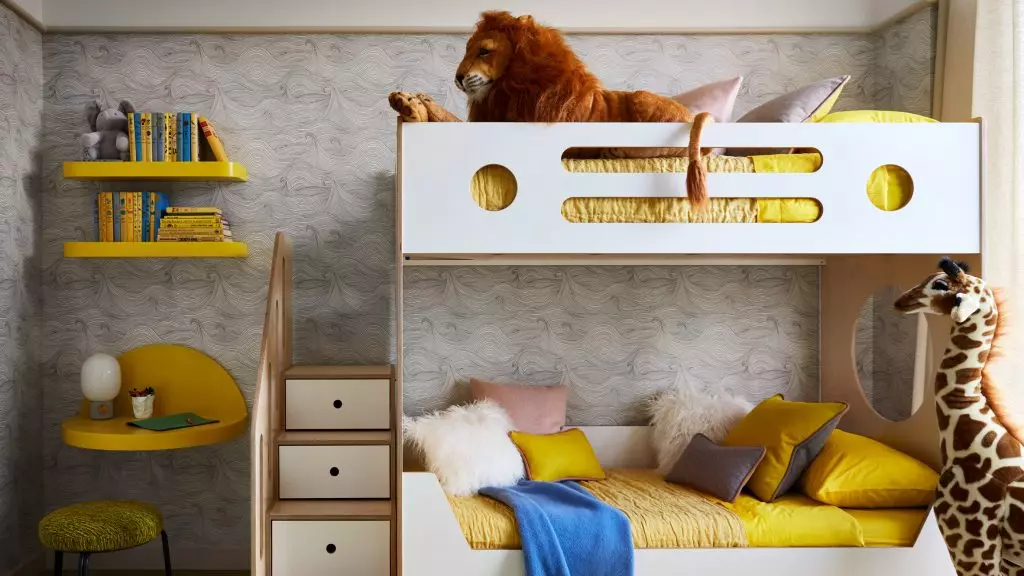 ده اتاق کودک با تخت خواب و تخت دوطبقه با صرفه جویی در فضا