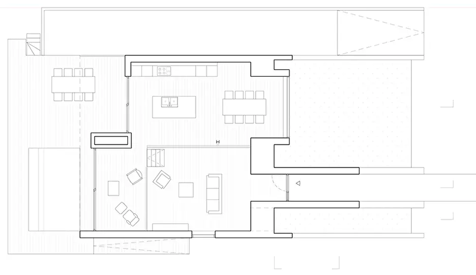 Belgiýanyň Maldegem şäherindäki “Oyo Architects” tarapyndan PIBO jaýynyň birinji gaty meýilnamasy