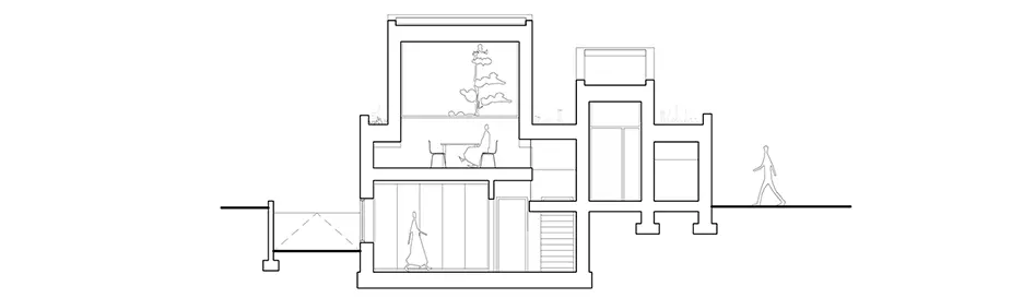 Seção 1 da casa PIBO por Oyo Architects em Maldegem, Bélgica