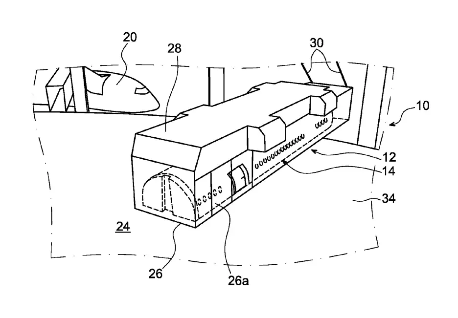 Patent ho an'ny kabine mpandeha azo esorina avy amin'ny Airbus