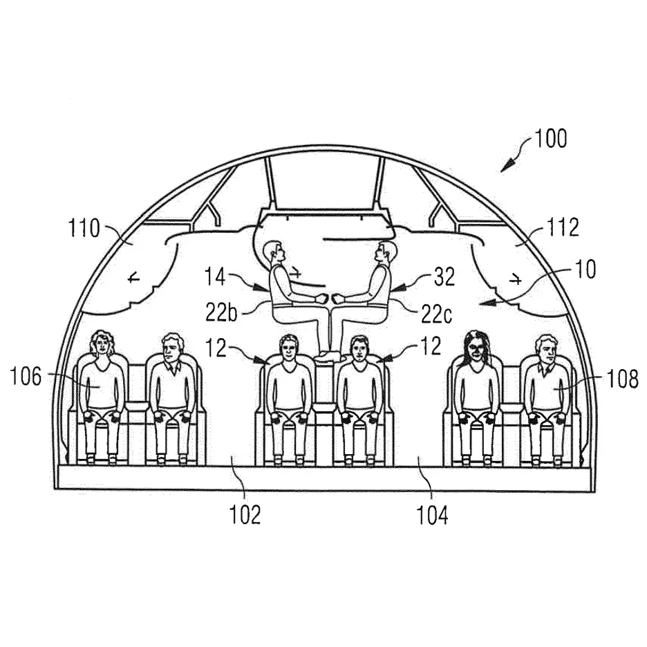 Airbus Stacking Airplane Seating Patent