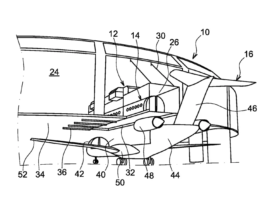 Patent ho an'ny kabine mpandeha azo esorina avy amin'ny Airbus