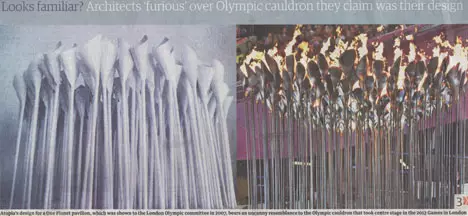 Guardian gazetasida Tomas Xezervikning Olimpiya qozoni ustidagi qator
