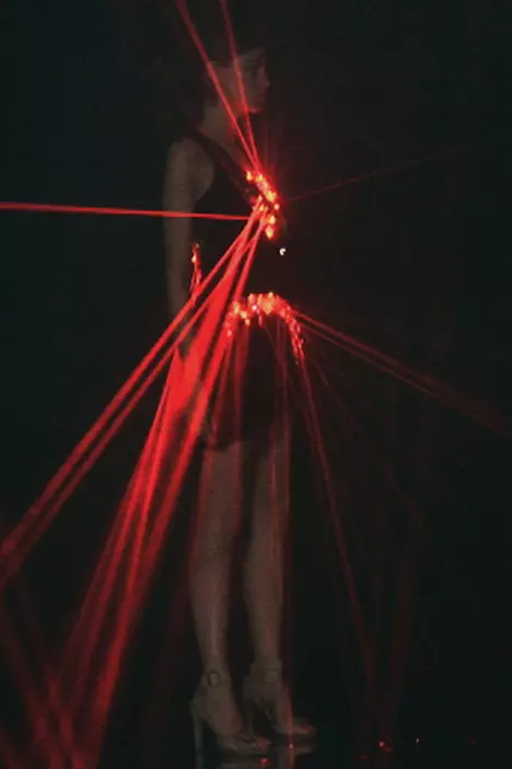 laser dress by Hussein Chalayan