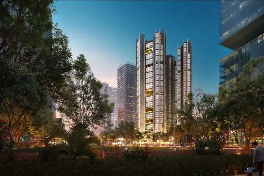 Qianhai Talents' Apartments di Foster + Partners per Shenzhen, Cina