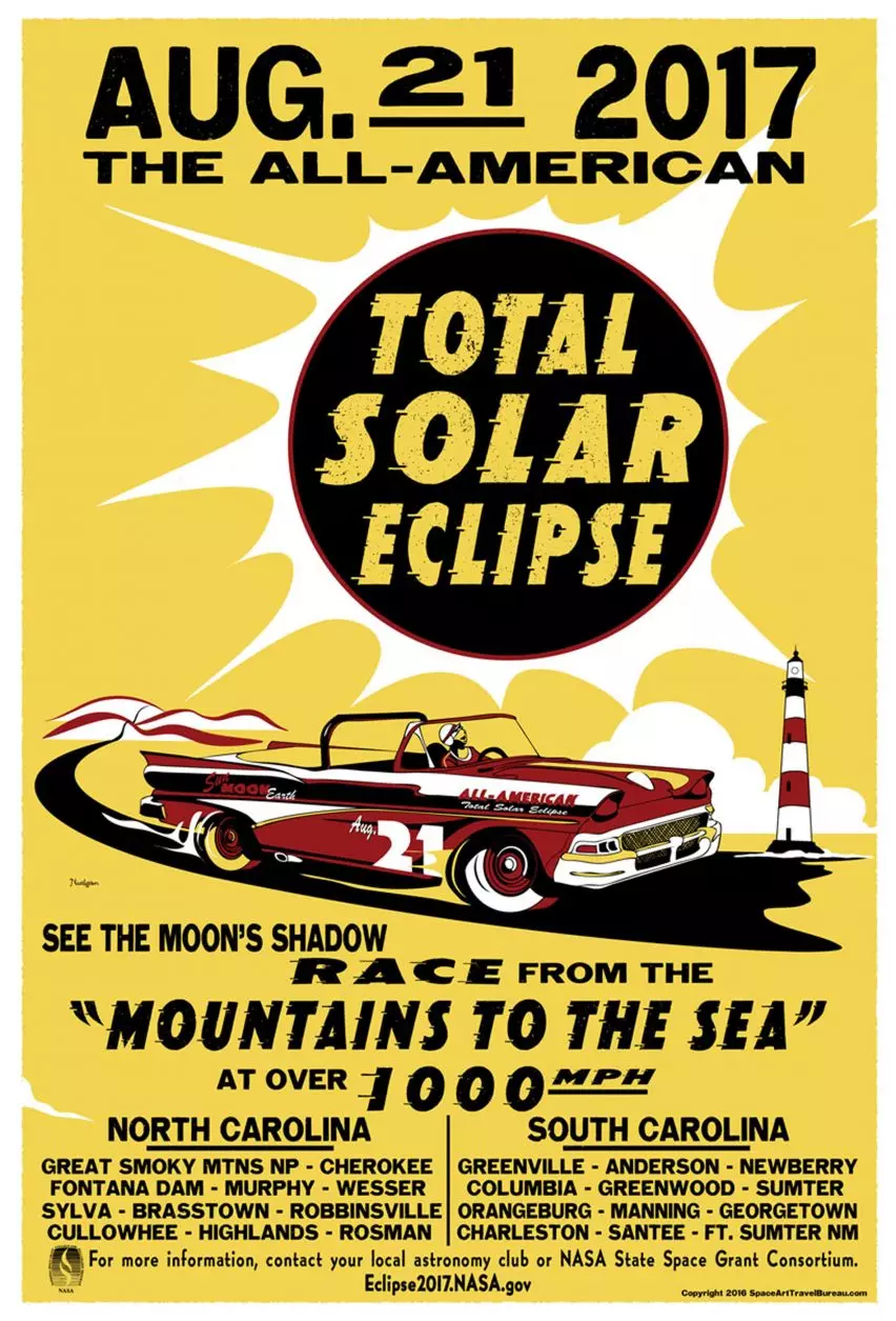 Tyler Nordgren disegna poster retrò per pubblicizzare l'eclissi solare di oggi 47819_1