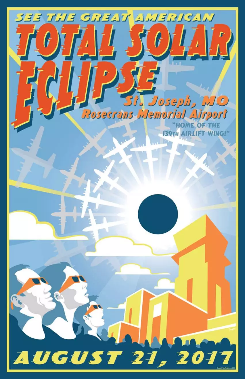 Tyler Nordgren disegna poster retrò per pubblicizzare l'eclissi solare di oggi 47819_5