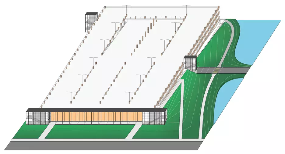 Campus Parking Facility af Substance Architecture i West Des Moines, Iowa.