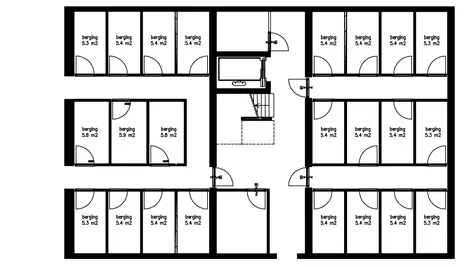 Plan piwnicy wieży Turquoise autorstwa NL Architects, która cofa się, aby stworzyć słoneczne balkony