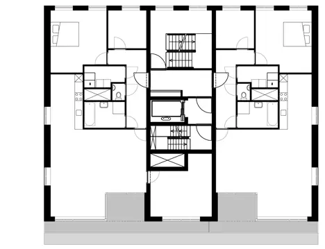 Rencana lantai kasabelas menara Turquoise ku NL Arsitek anu mundur pikeun nyiptakeun balkon anu cerah