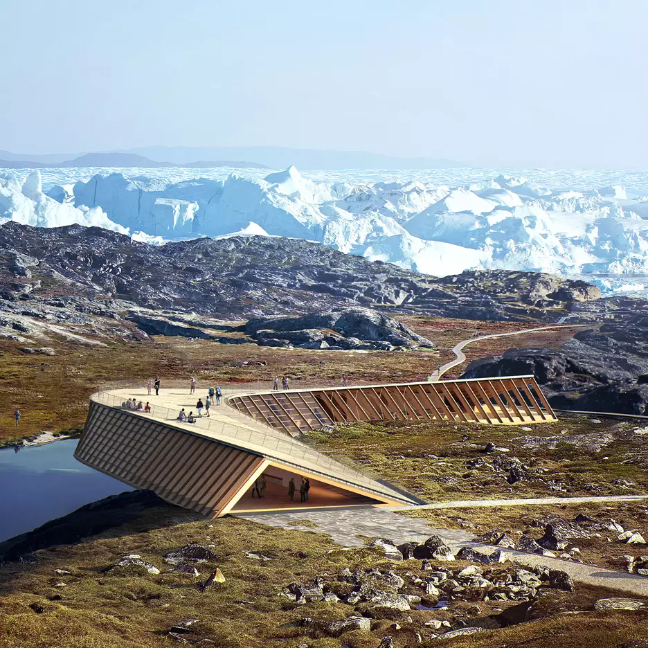 Studio Danish Dorte Mandrup na-ekpughe ebe mgbanwe ihu igwe na Greenland