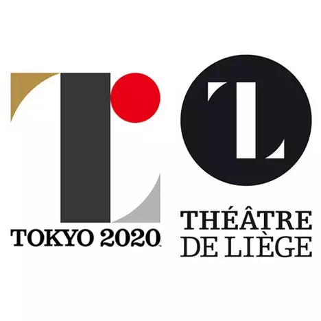 Logo Olimpiade Tokyo 2020 sareng logo Théâte de Liège
