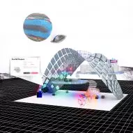 Roar Meta Space Rendering eines Pavillons in einer digitalen Landschaft