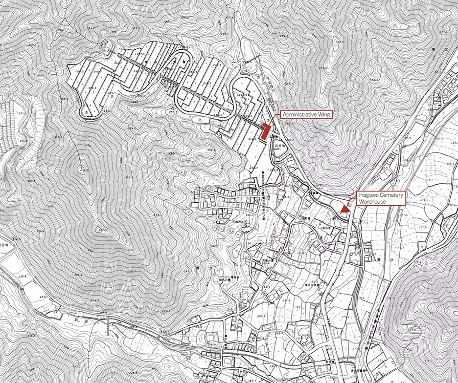 Складиште на гробљу Инагава од стране Кеи Оператион и Ателиер Фисх