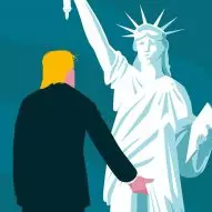 Илустрација на Доналд Трамп од Ленарт Гебел