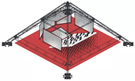 OMA:n seitsemän valkokankaan paviljonki Kanye Westille