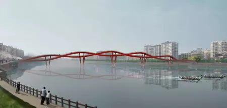 Nanhe River Landscape Bridge WXY Architecturek