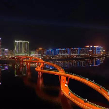 Nanhe River Landscape Bridge minn WXY Architecture