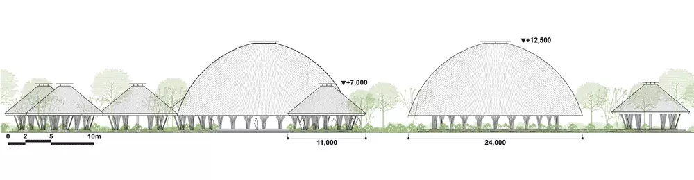 Vo Trong Nghia Architects tərəfindən Diamond Island İcma Mərkəzi