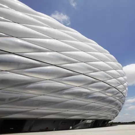Mae'r Allianz Arena yn gartref i FC Bayern Munich a TSV 1860 Munich