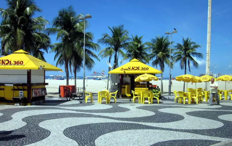 Promenada pe plaja Copacabana de Roberto Burle Marx, 1970