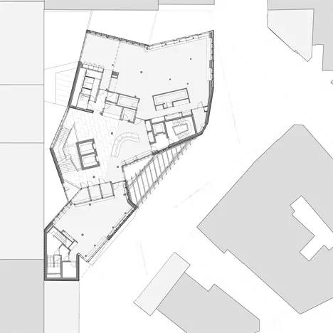 Plan trzeciego piętra centrum studenckiego Saw Swee Hock w London School of Economics