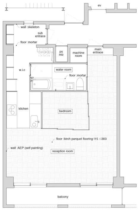 Tsukiji Room H ໂດຍ Yuichi Yoshida & Associates