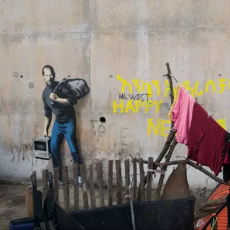Steve Jobs-muurschildering door Banksy